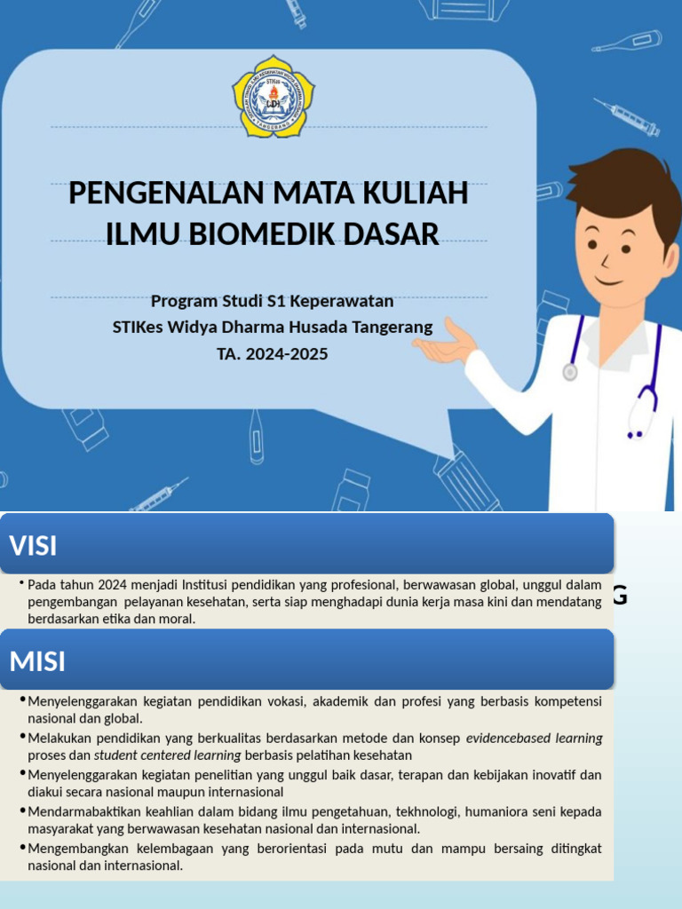 Slide Pembukaan Mata Kuliah Ilmu Biomedik | PDF