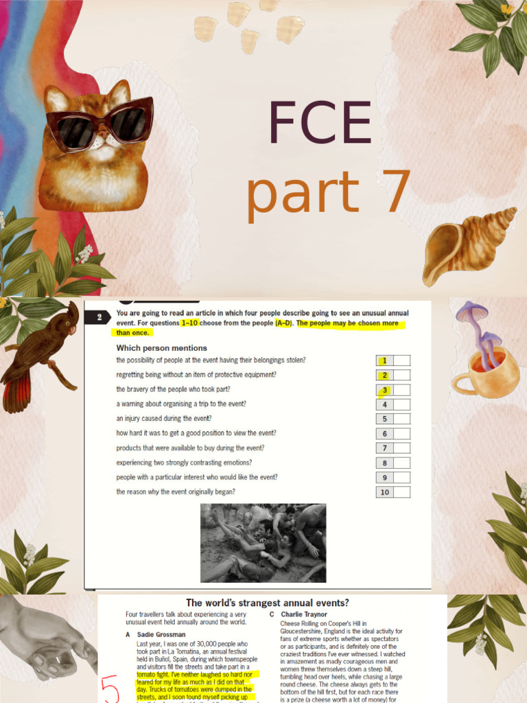 FCE Part 7 | PDF | Language Arts & Discipline