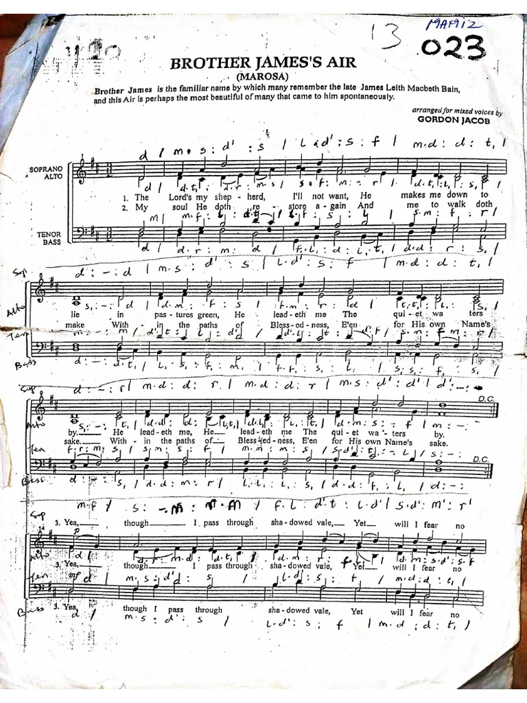 Air Marosa Staff & Solfa | PDF