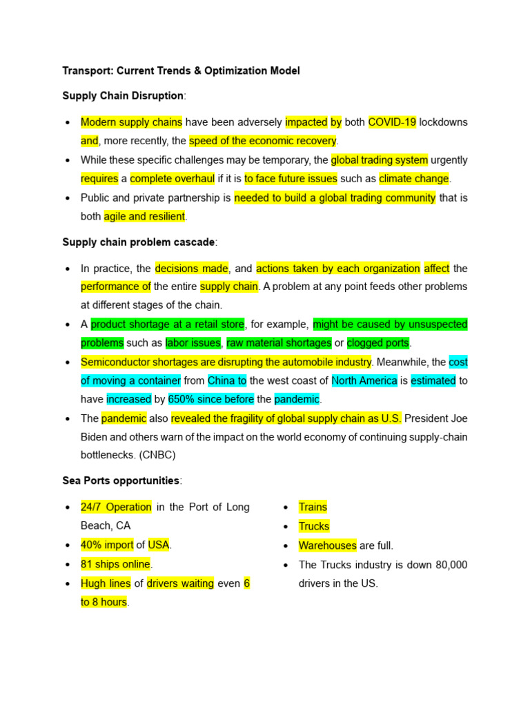 Sistemas de Transporte Notas | PDF