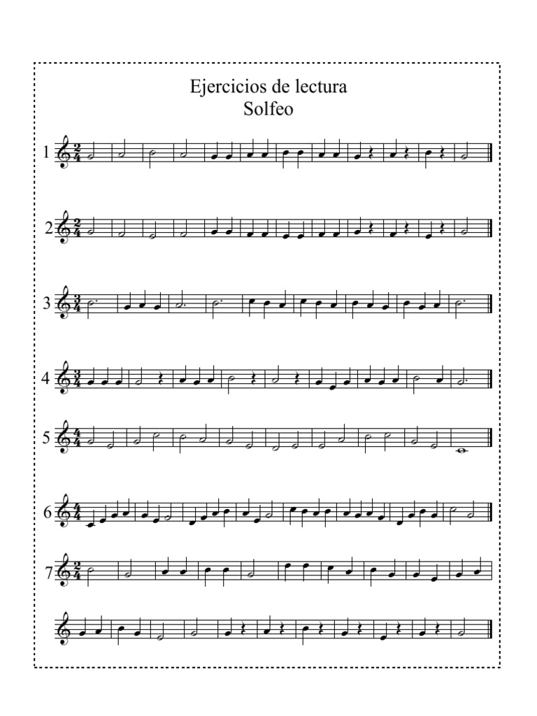 Ejercicio de Solfeo para Flauta | PDF