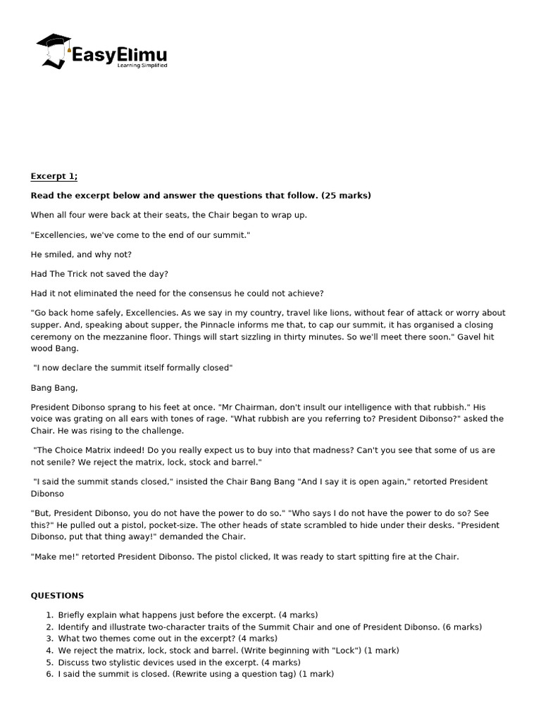 Excerpts From Fathers of Nations With Answers-249 | PDF