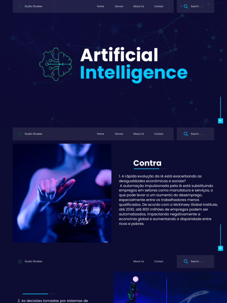Blue Futuristic Artificial Intelligence Presentation PDF | PDF ...