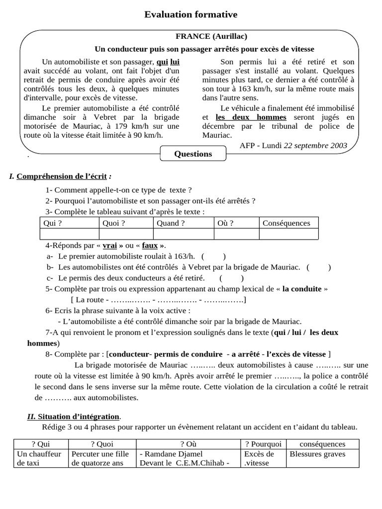 Evaluation Formative | PDF