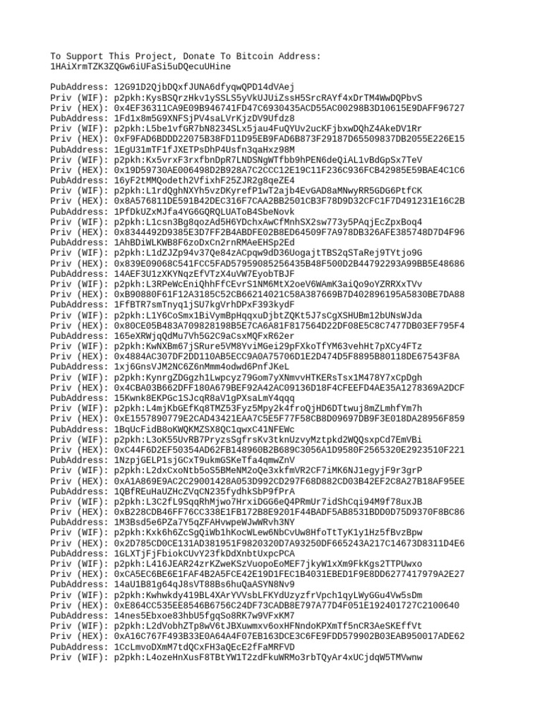 30K+ (30,000+) Bitcoin Private Keys | PDF