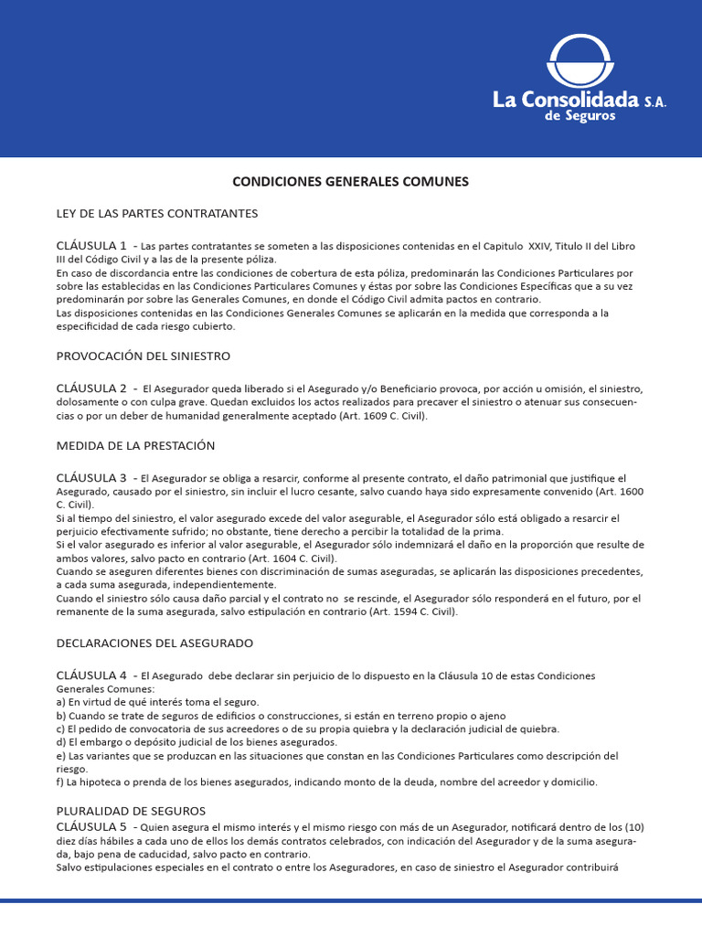 Condiciones Generales | PDF