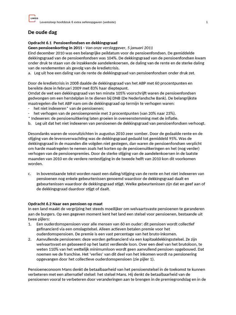 Levensloop-h6-extra-oefenopgaven-2020-website 4 | PDF