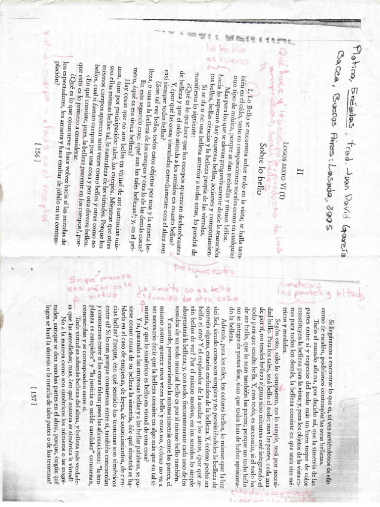 Lo Bello - de Plotino | PDF