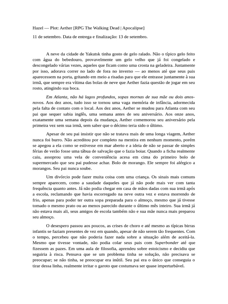 Plot - Aether TWD | PDF