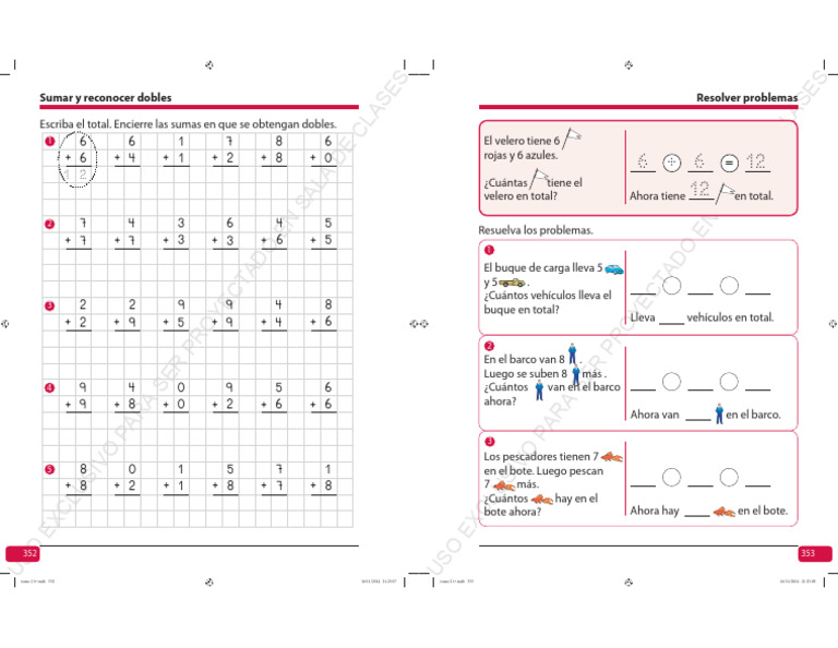 Sumar y Reconocer Dobles | PDF