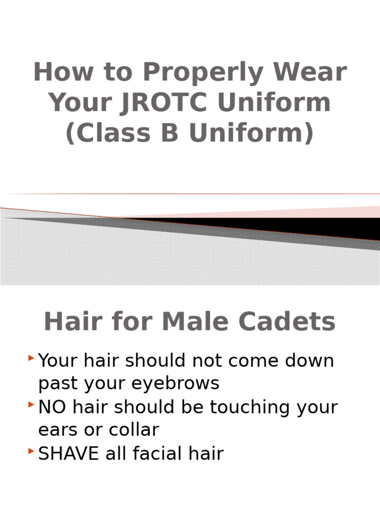 How To Properly Wear Your Jrotc Uniform | PDF