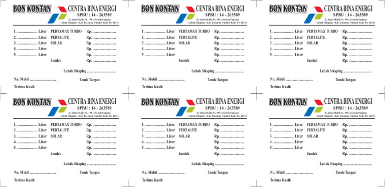 Nota Bensin-1 | PDF
