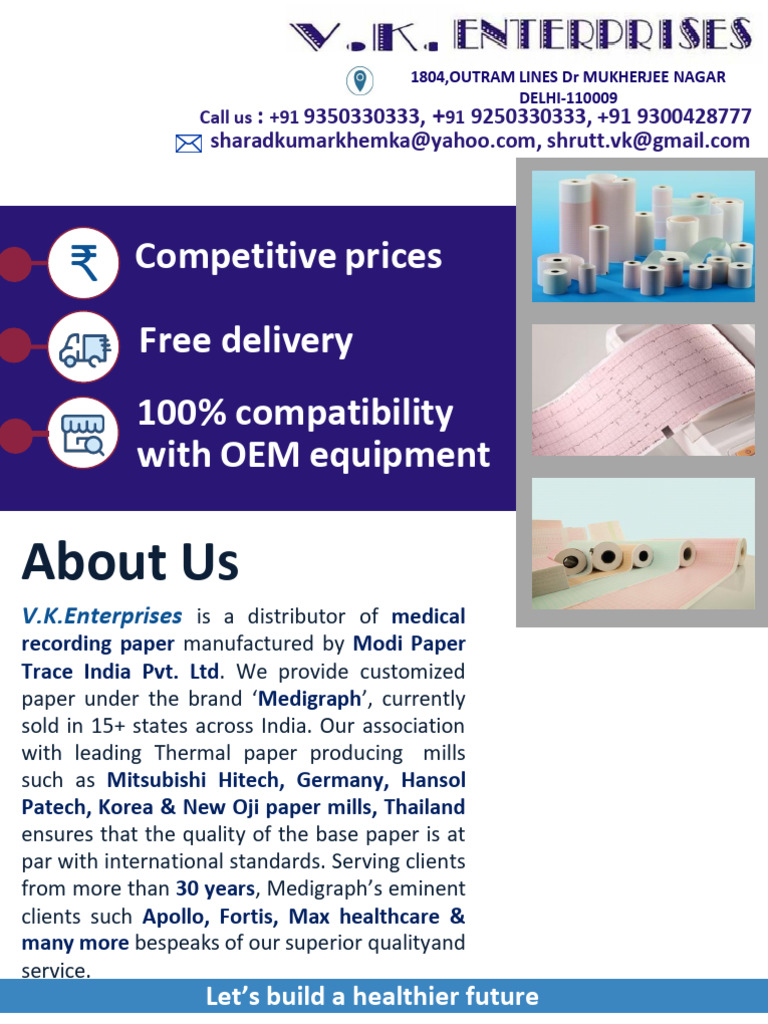 VK Enterprises: Medical Paper Distributor | PDF