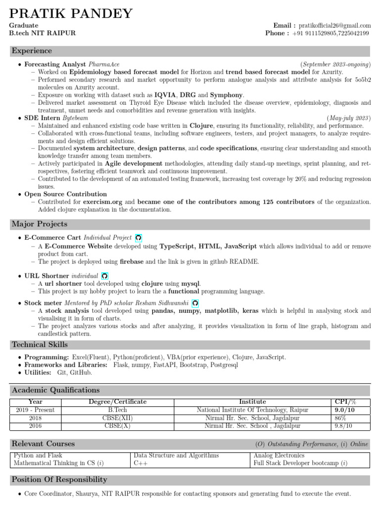 Pratik Pandey Pharmaace | PDF