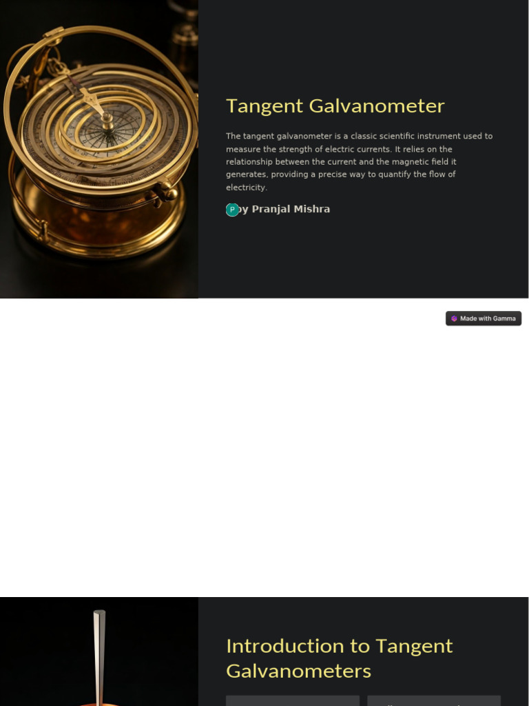 Tangent Galvanometer | PDF
