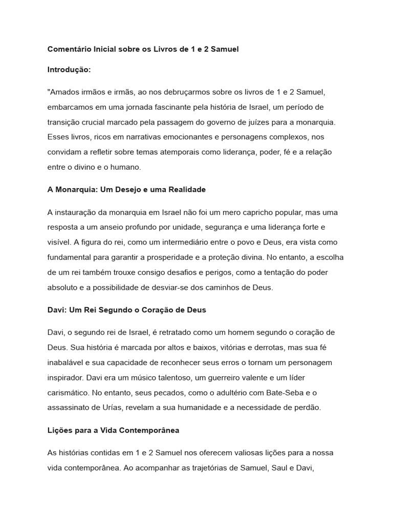 1 e 2 Samuel | PDF