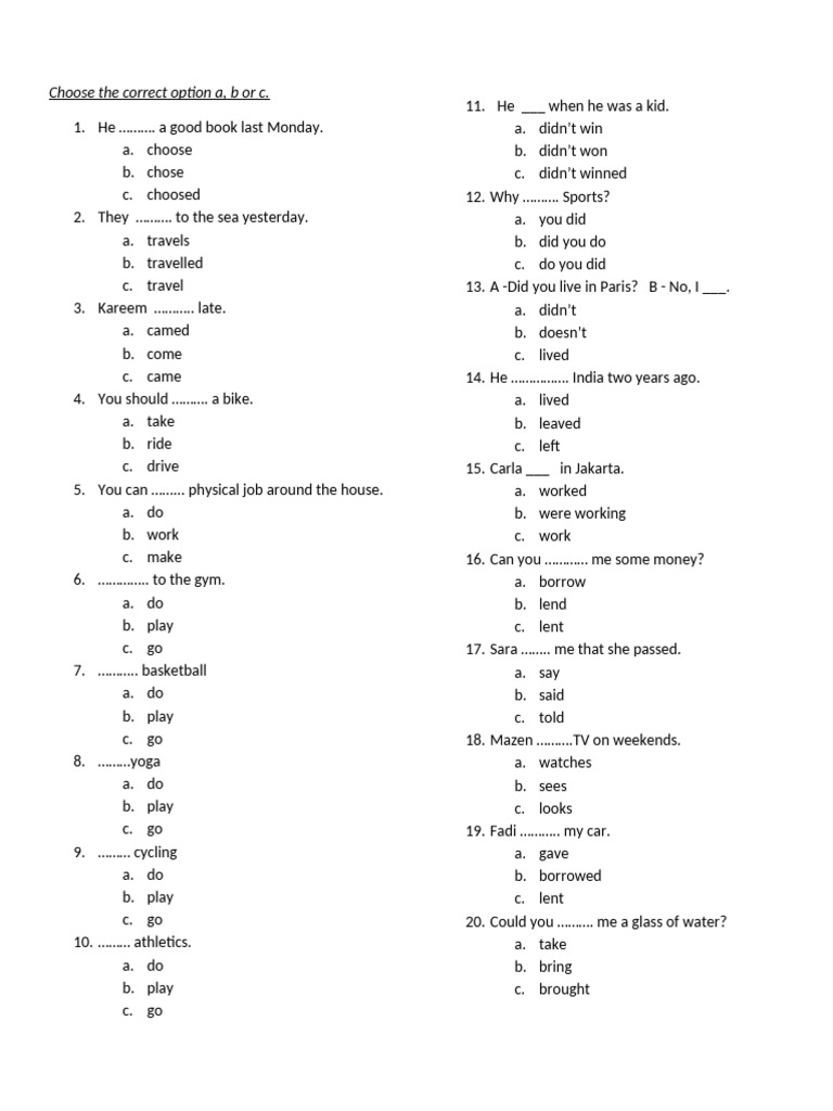 A2-2 Final | PDF | Verb