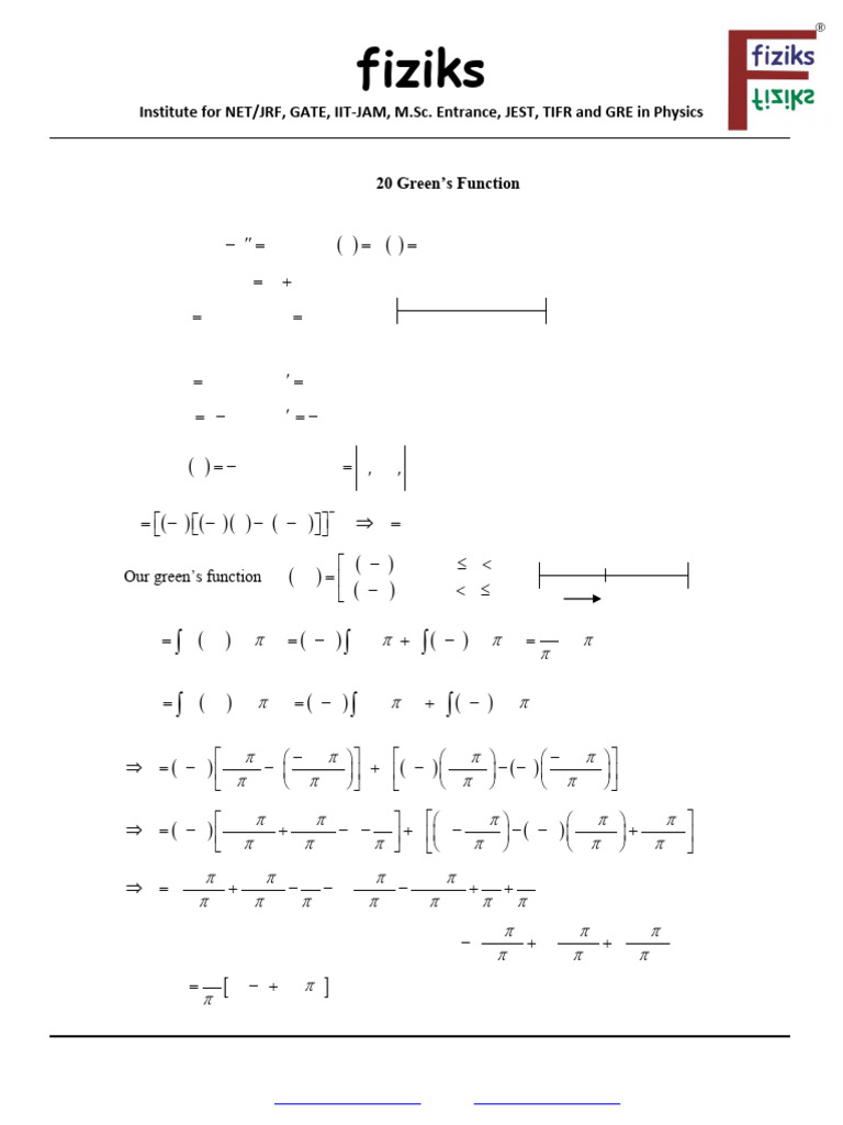 Assignment-20 Solution Green’s Function | PDF