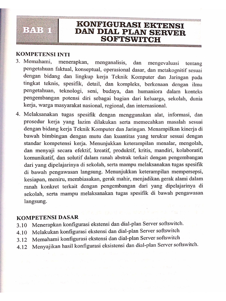 Konfigurasi Extensi Dan Dial Plan Server Softswitch | PDF