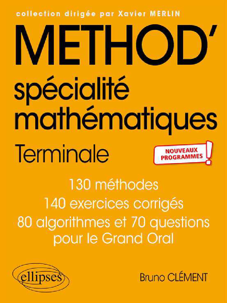 Spécialité Mathématiques Terminale Nouveaux Programmes Bruno Clément Compres | PDF