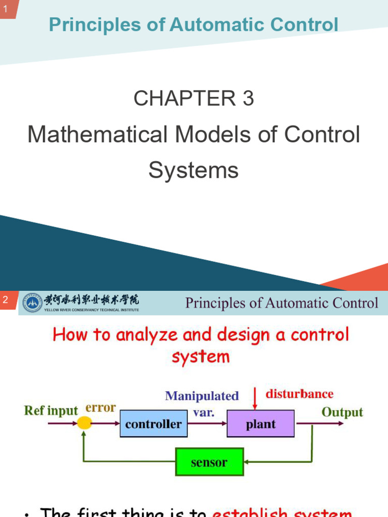 Mathematical models of control systems | PDF Mathematical models of control systems | PDF