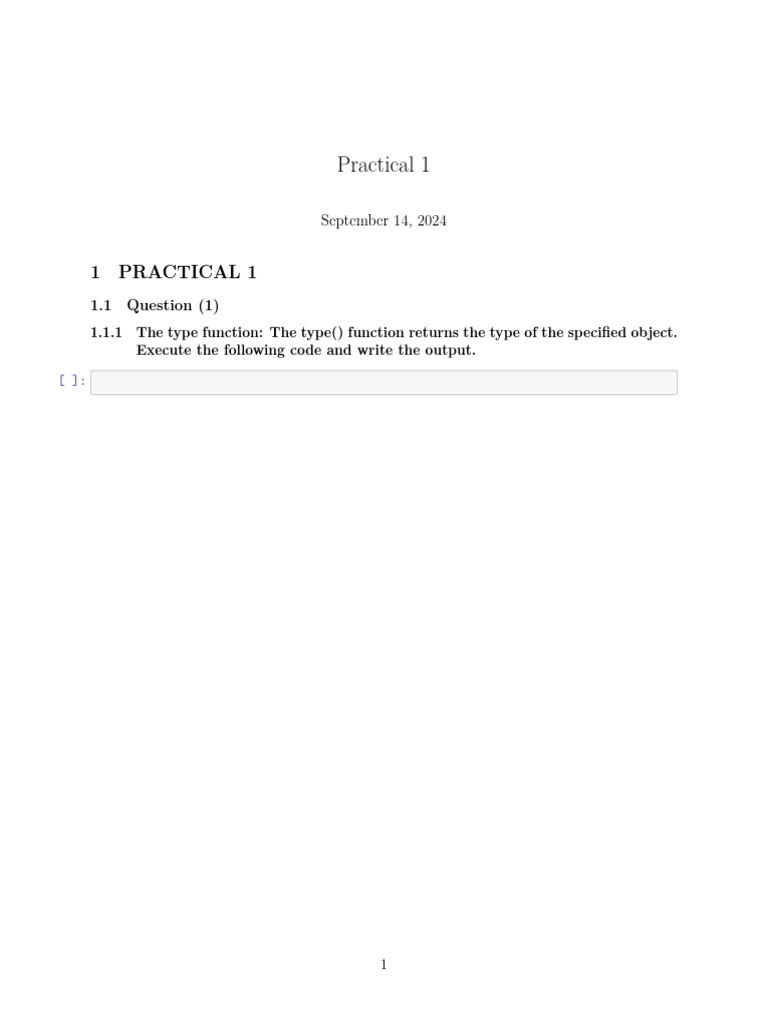 Practical 1 | PDF