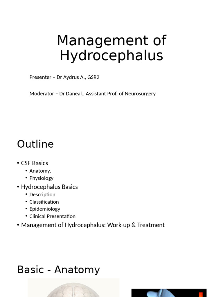 Management of Hydrocephalus 1 | PDF