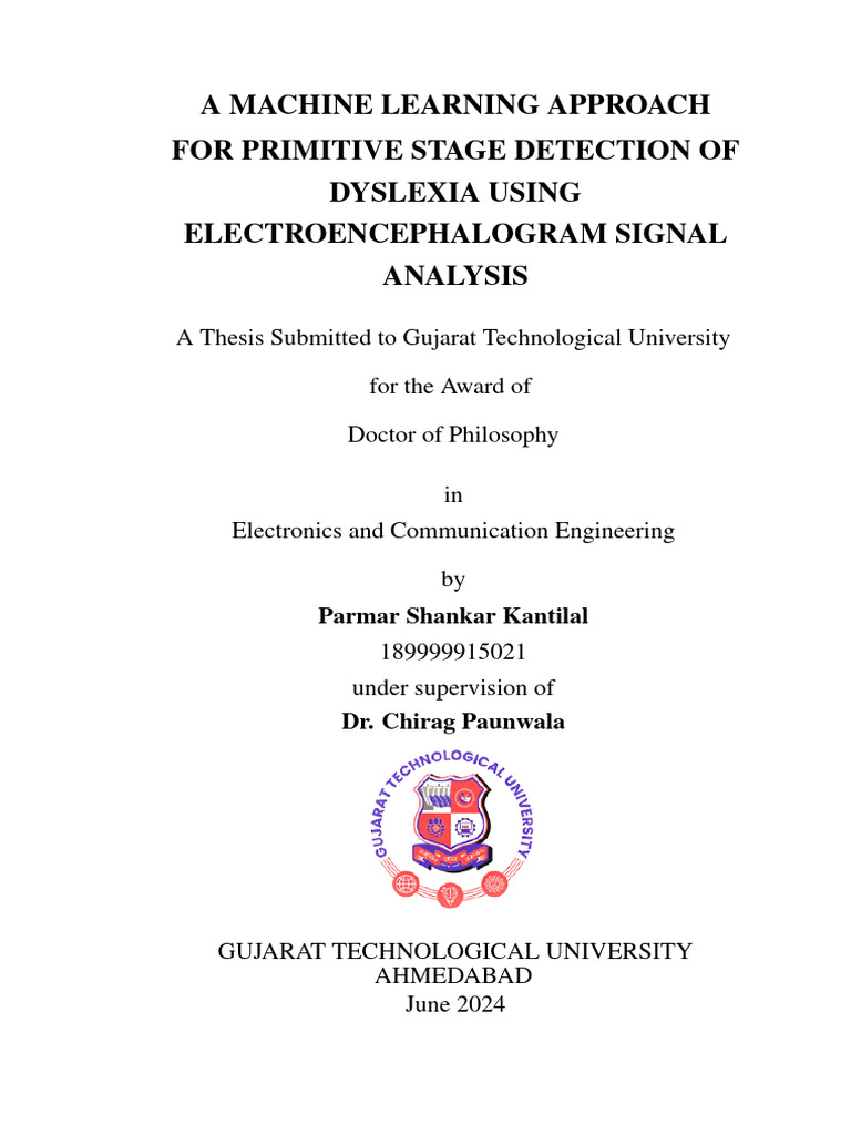 A Machine Learning Approach For Primitive Stage Detection of Dyslexia ...