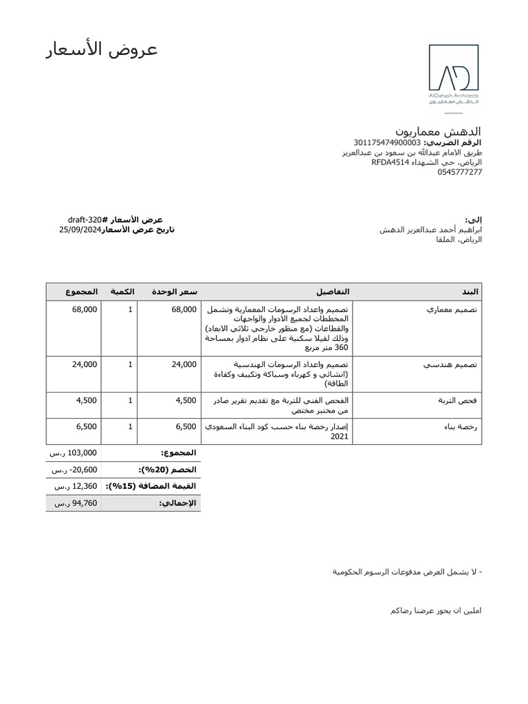 Estimate Draft 320 | PDF