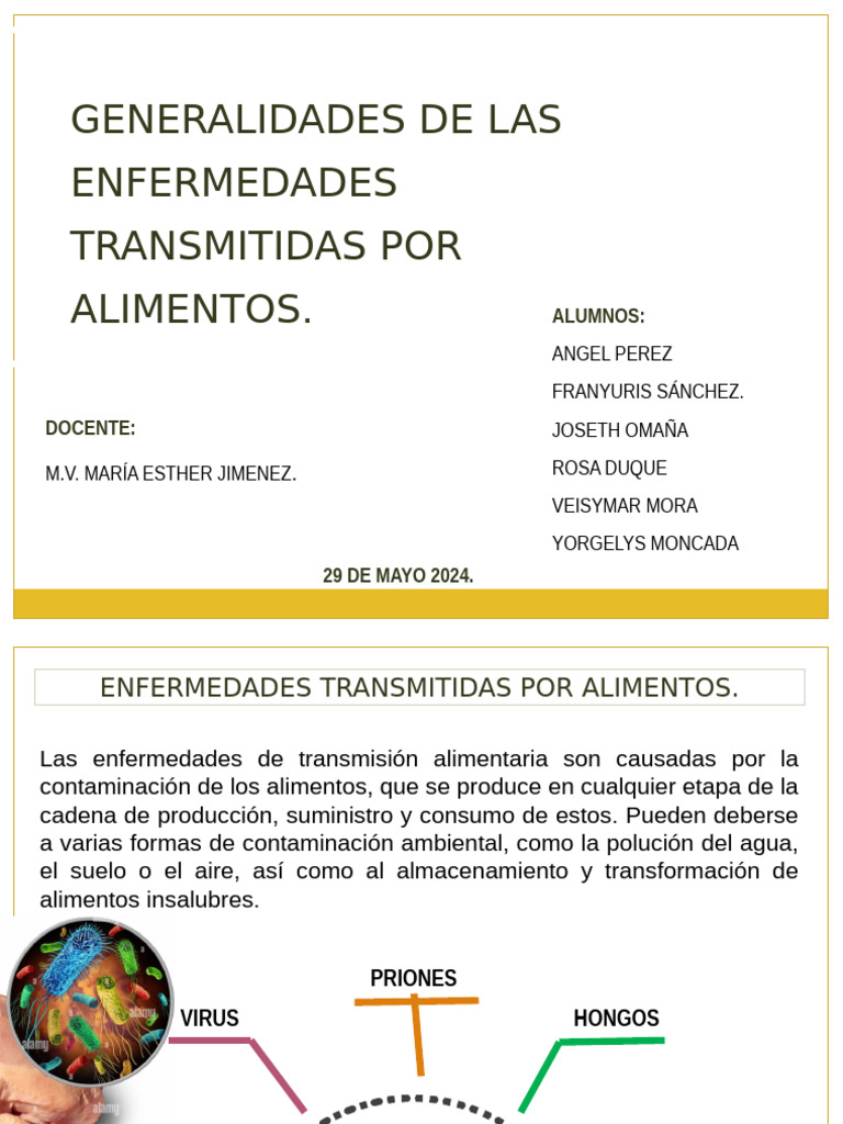 Enfermedades Transmitidas Por Los Alimentos | PDF