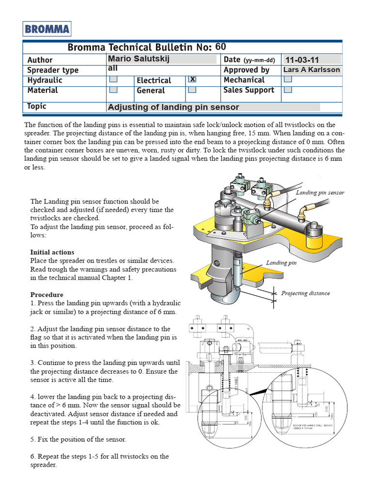 2 60_Adjustment of landing pin sensor | PDF
