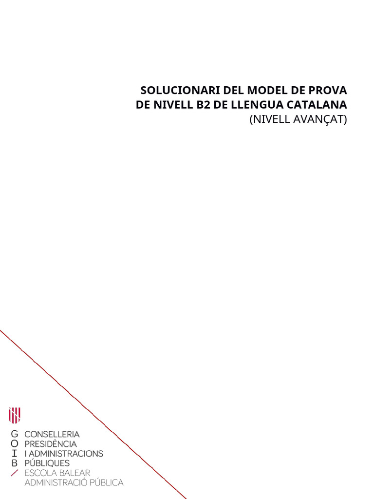 Solucionari Model de Prova B2 2023 | PDF