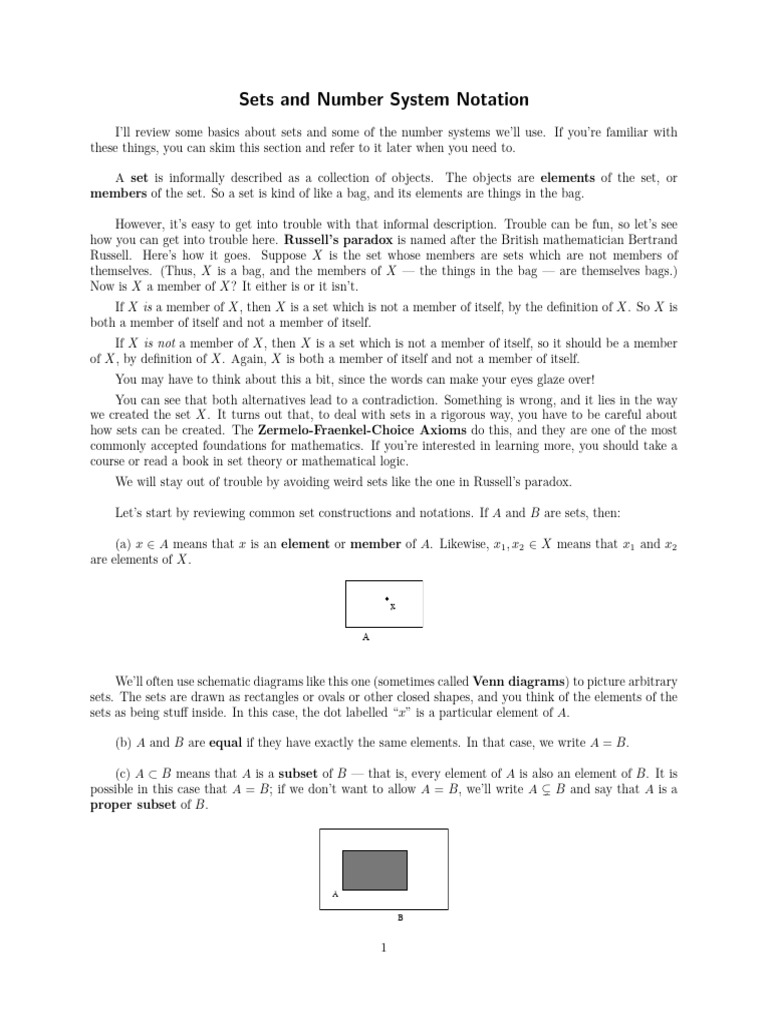 Sets and Number System Basics | PDF | Function (Mathematics) | Set ...