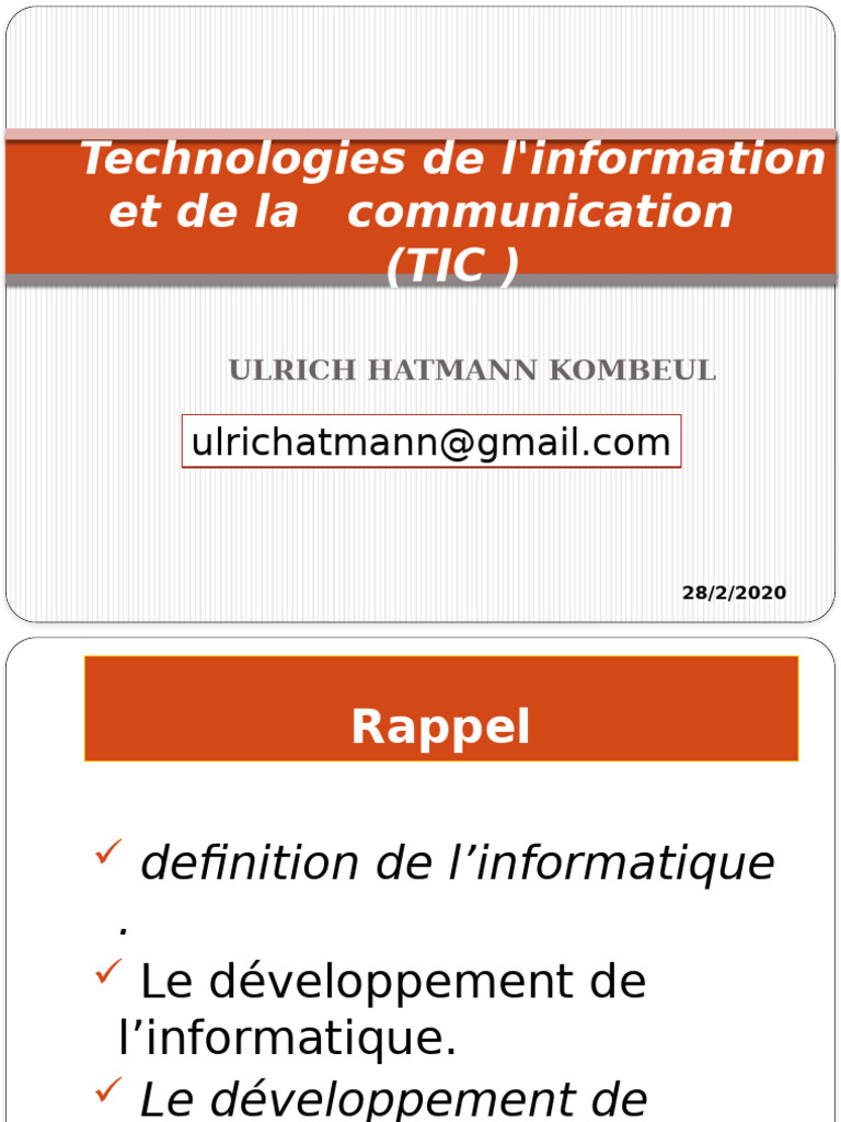 Cours 2 Informatique | PDF