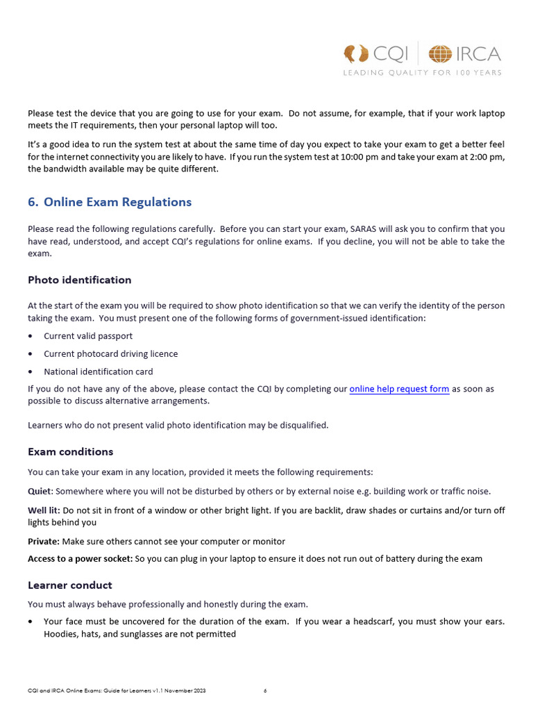 LD - OR - .297 CQI and IRCA Onlinee For Learners v1.1 - 031123 (1) 6 | PDF