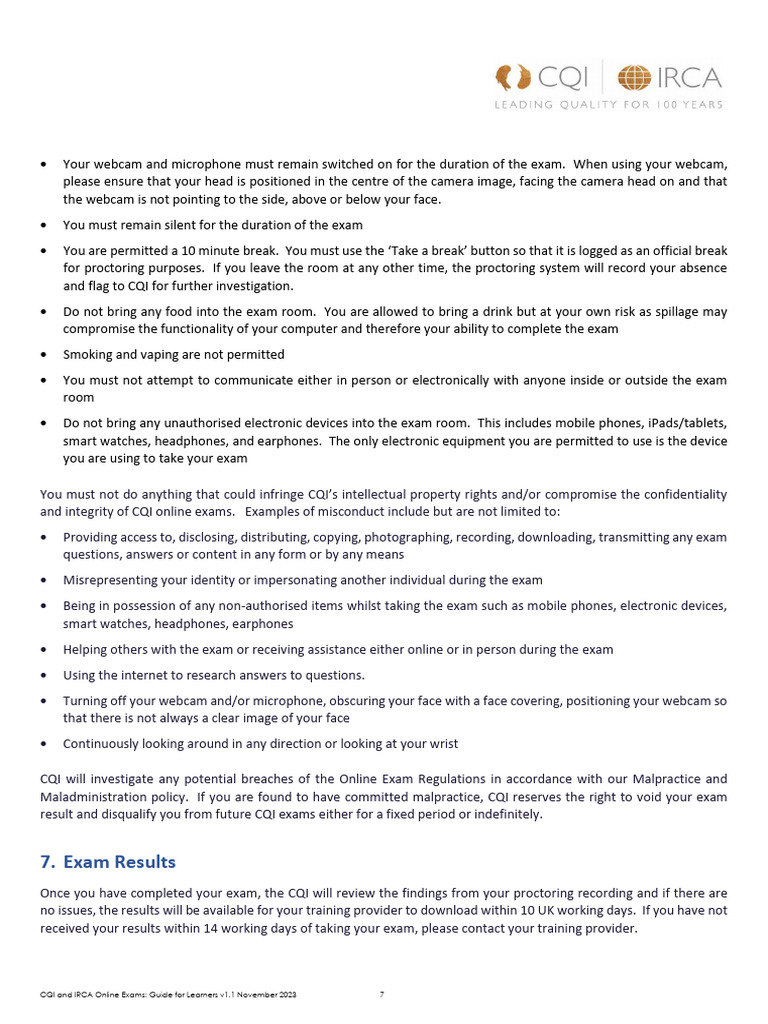 LD - OR - .297 CQI and IRCA Onlinee For Learners v1.1 - 031123 (1) 7 | PDF