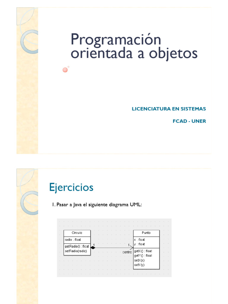 Ejercicios UML A Java | PDF