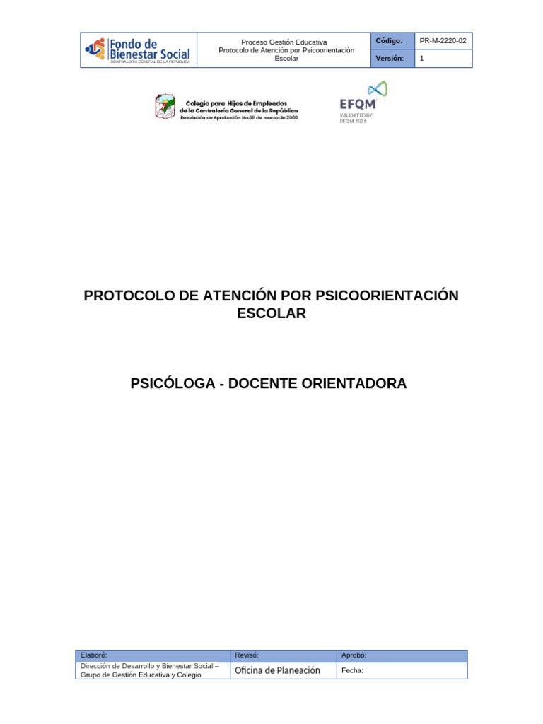 Pr m 2220 02 Psicoorientacion Escolar | PDF
