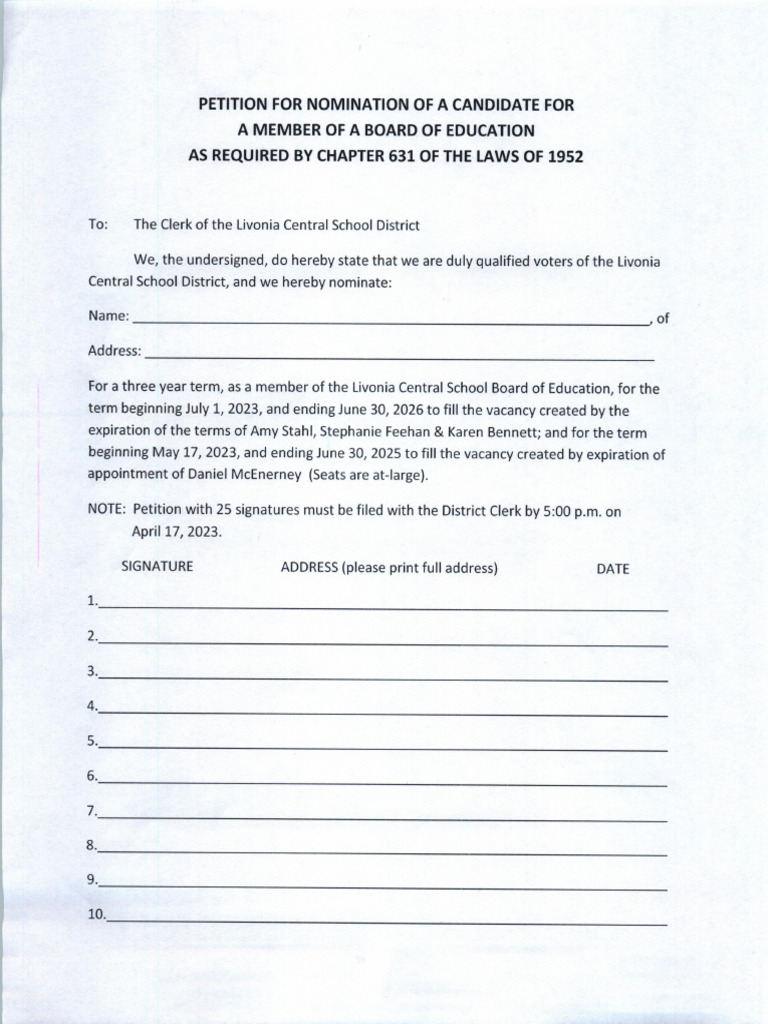 Petition School Board | PDF