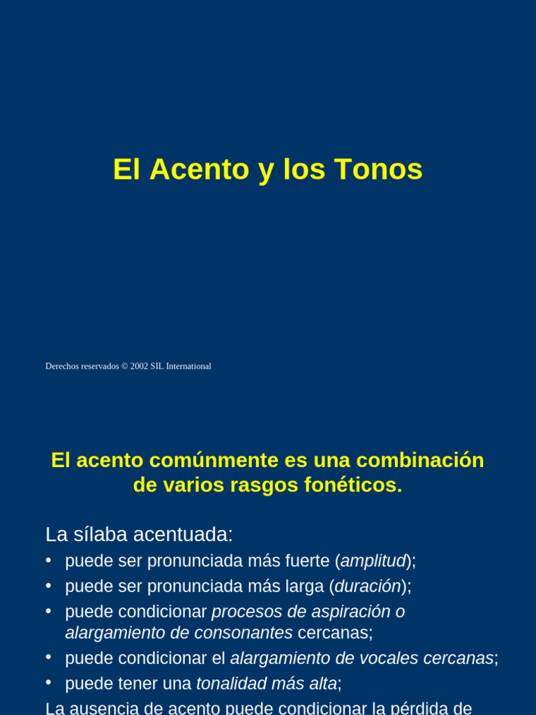 Acento y Tonos en Fonética Lingüística | PDF | Tono (Lingüística ...