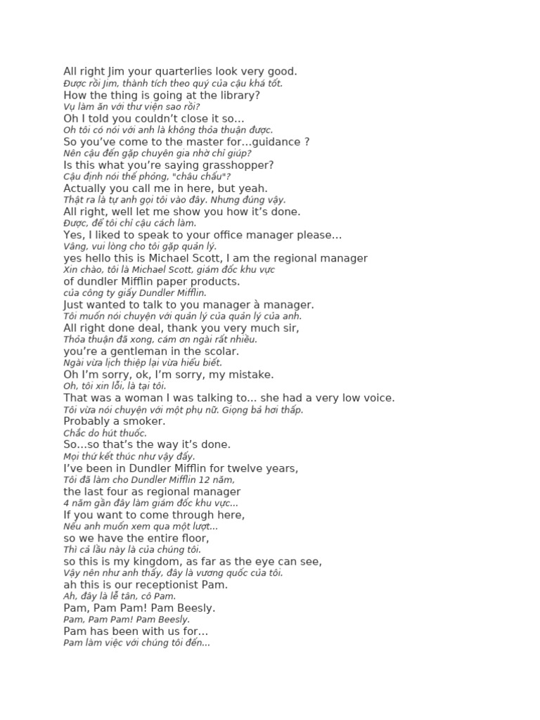 Tập 1 the office | PDF