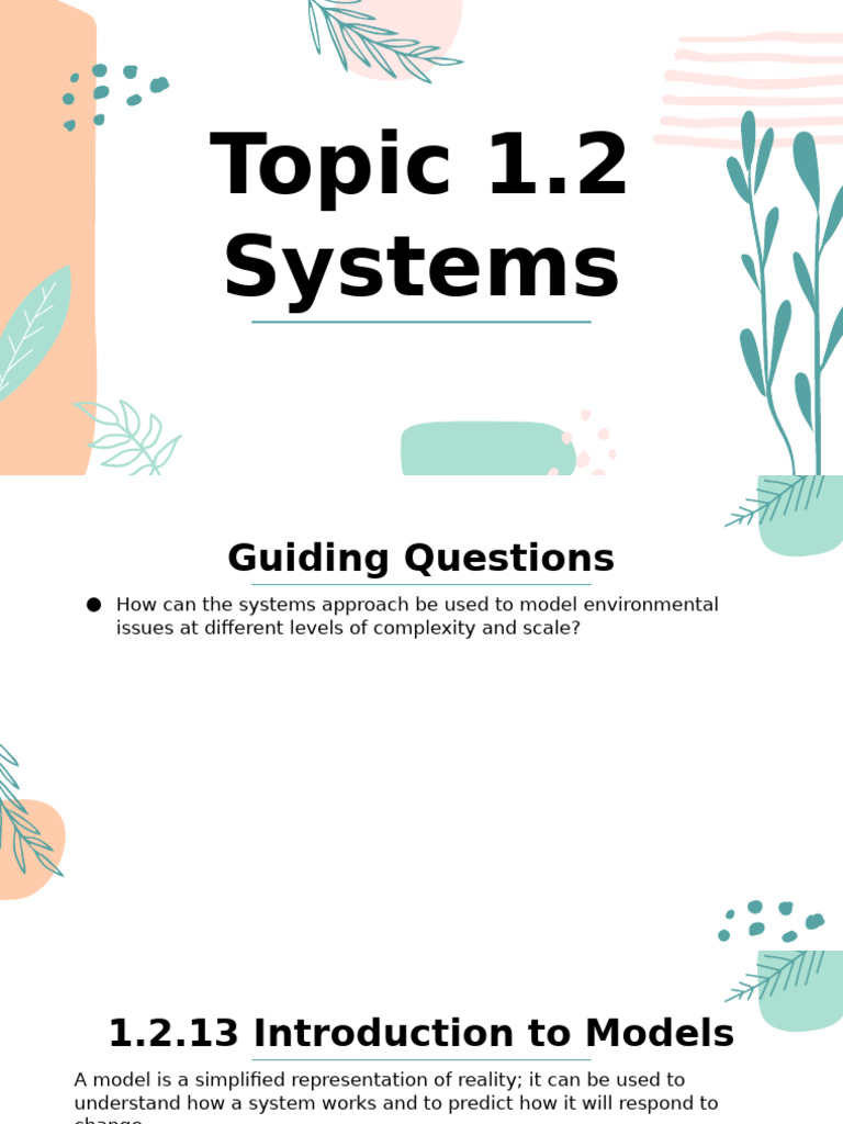 Topic 1.2 Systems | PDF