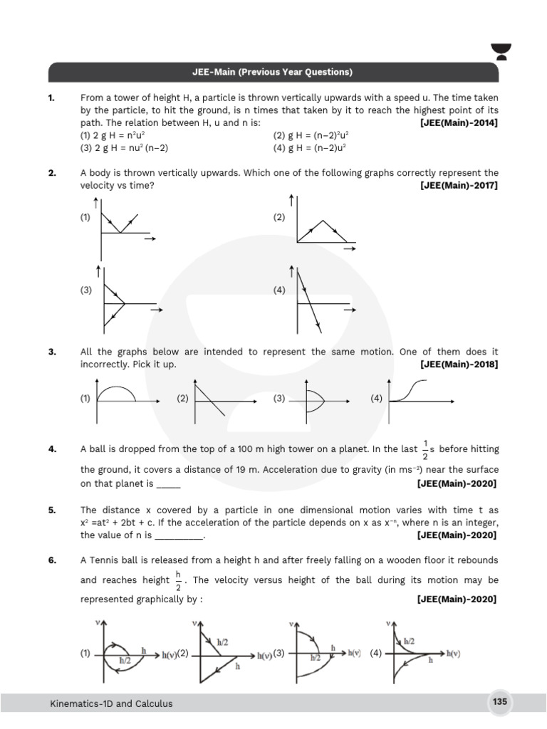 Physics Kinematics 1D and Calculus | PDF