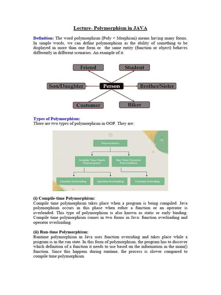 Lecture Polymorphism | PDF