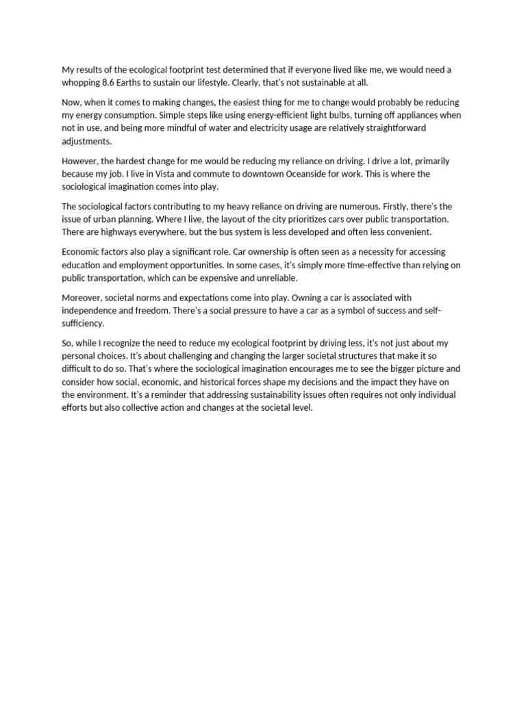 Ecological Footprint | PDF