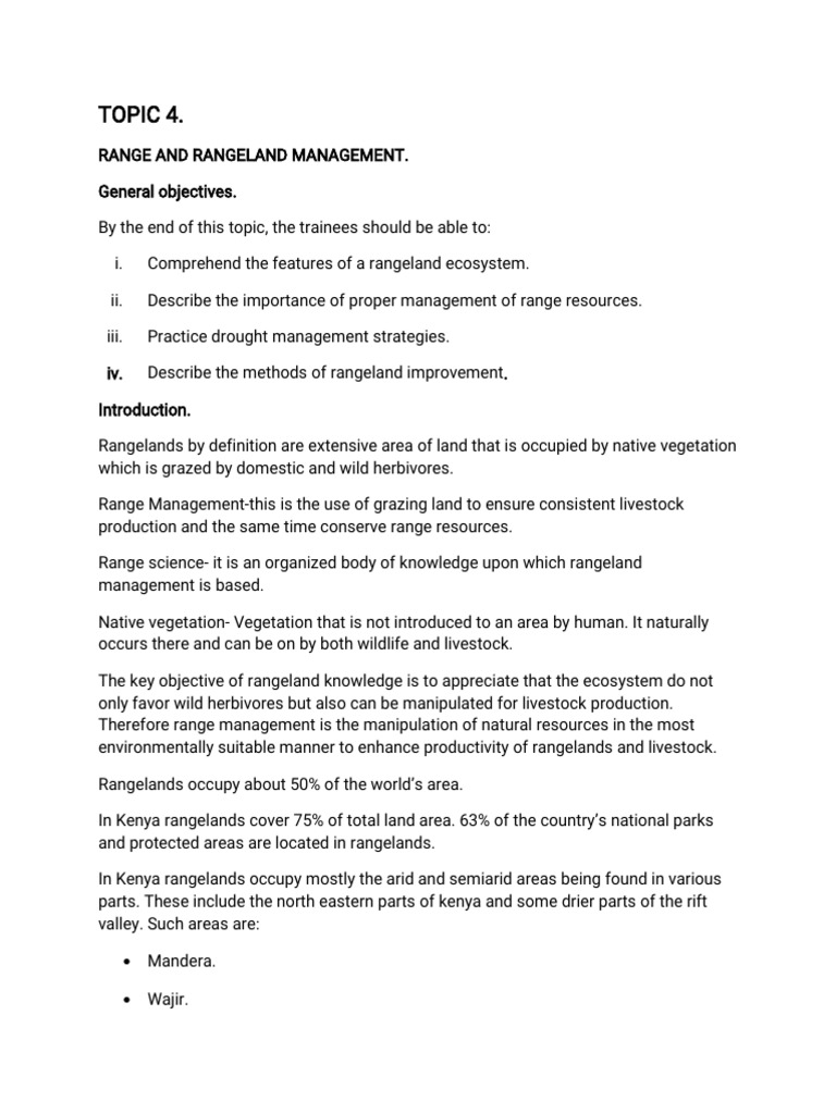Range Land Management | PDF