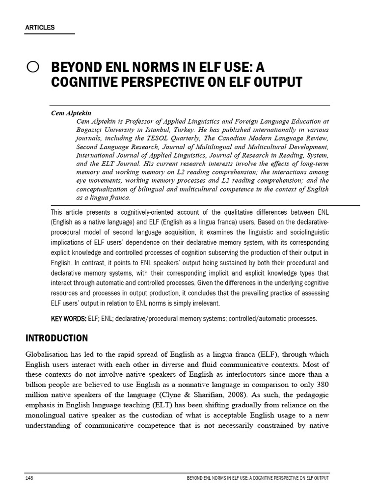 Elf Beyond Enl Norms | PDF
