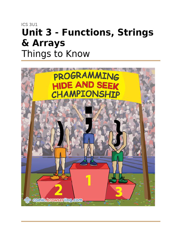 ICS 3U1 Unit 3 Things To Know | PDF