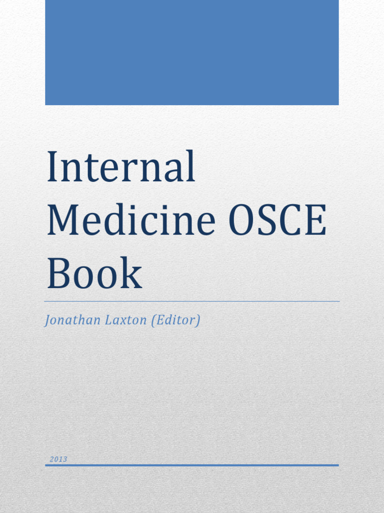 Internal Medicine OSCE Book | PDF