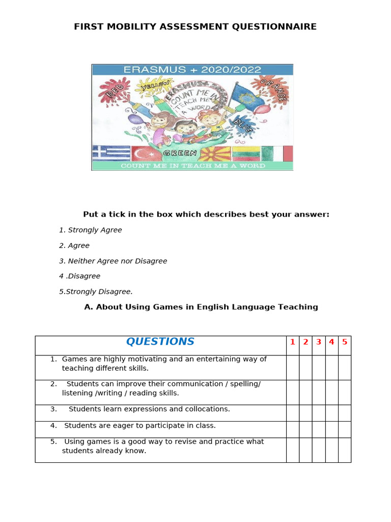Assessment Questionnaire | PDF